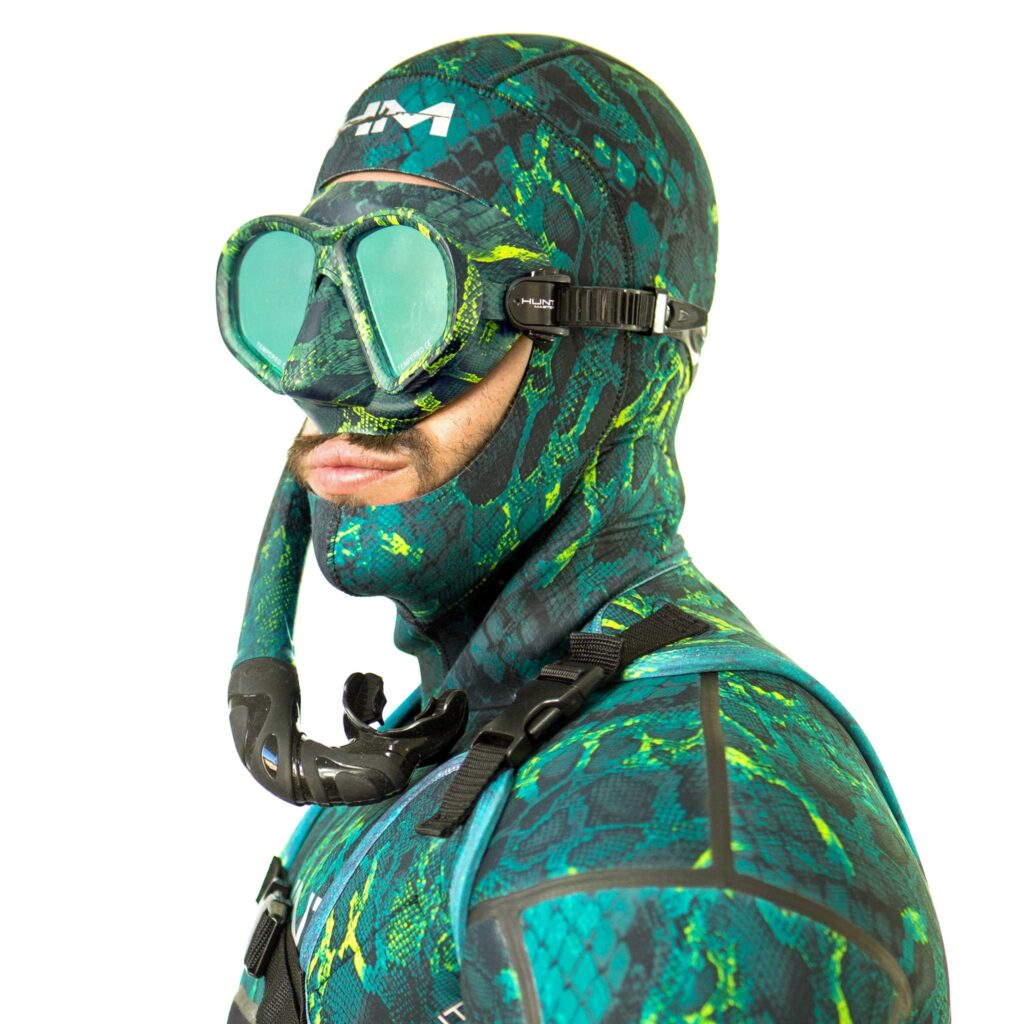 HARBINGER Camo Diving Mask - Green | Dive Gear Australia