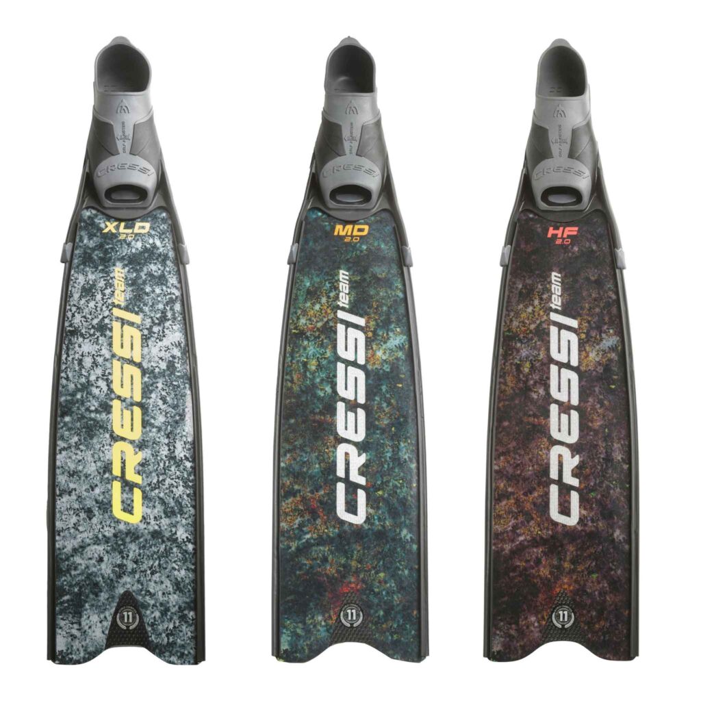 Team Cressi Gara Turbo Carbon Camo Fins | Dive Gear Australia